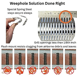 Rid-O-Mice Stainless Steel Brick Weep Hole Covers (80, 2.75 Inch) Stops and Keeps Out Mice, Wasps, Bees, Lizards, Snakes, Scorpions and Many Insects.