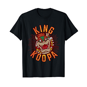 Super Mario King Koopa Bowser Vintage Nintendo Portrait T-Shirt
