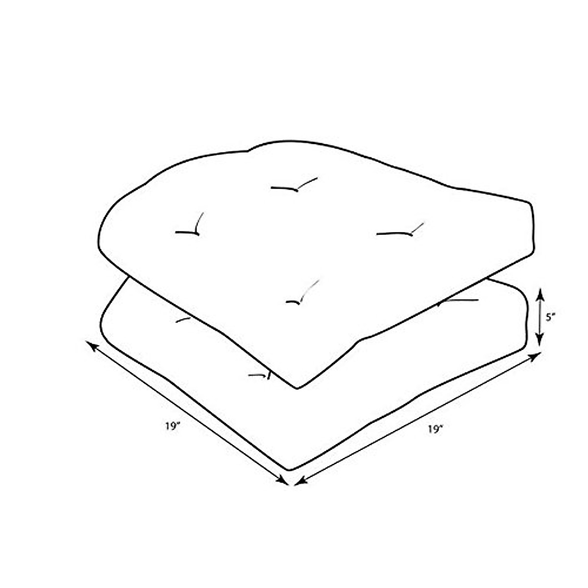 Pillow Perfect Paisley Outdoor Wicker Patio Seat Cushion Reversible, Weather, and Fade Resistant, Round Corner - 19" x 19", Blue/Green Pretty, 2 Count