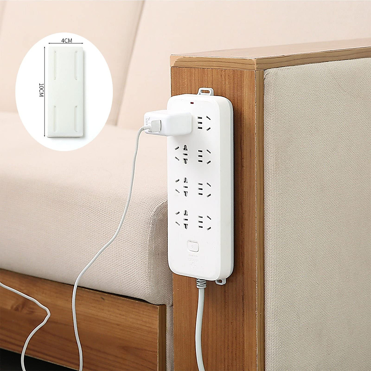 4/8Pcs Self-Adhesive Desktop Socket Fixer 2023 Adhesive Punch Free Socket Holder,Desktop Mountable Plug-in Socket Fixer Bracket Stand (8pcs-01)