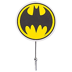 Silver Buffalo Batman Icons 3pc Die Cut Wall Hook Set, 14 x 7 Inches