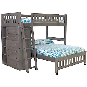 Discovery World Furniture Charcoal Twin Over Full Loft
