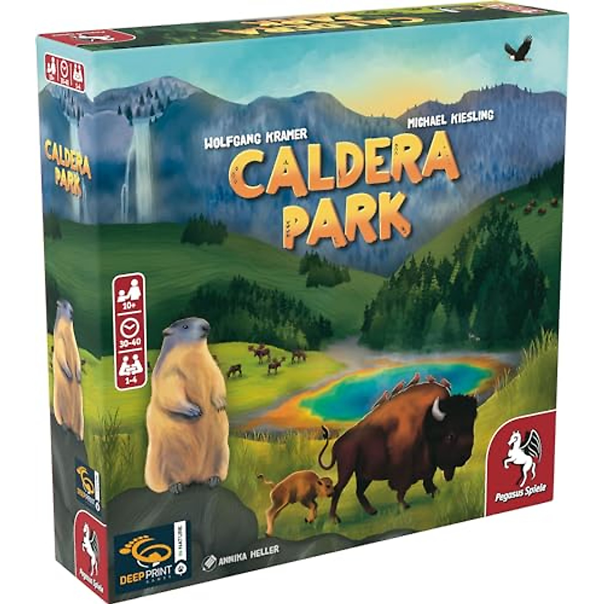 Caldera Park - Tile Laying Game - for Family Game Night - Ages 10+ - 1 to 4 Players - 30 to 40 Minutes of Playtime