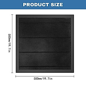 JOYWA Honeycomb Laser Bed（19.68"x 19.68"x 0.87"）,Honeycomb Working Table, for Fast Heat Dissipation and Desktop-Protecting, Compatible with All Laser Cutter