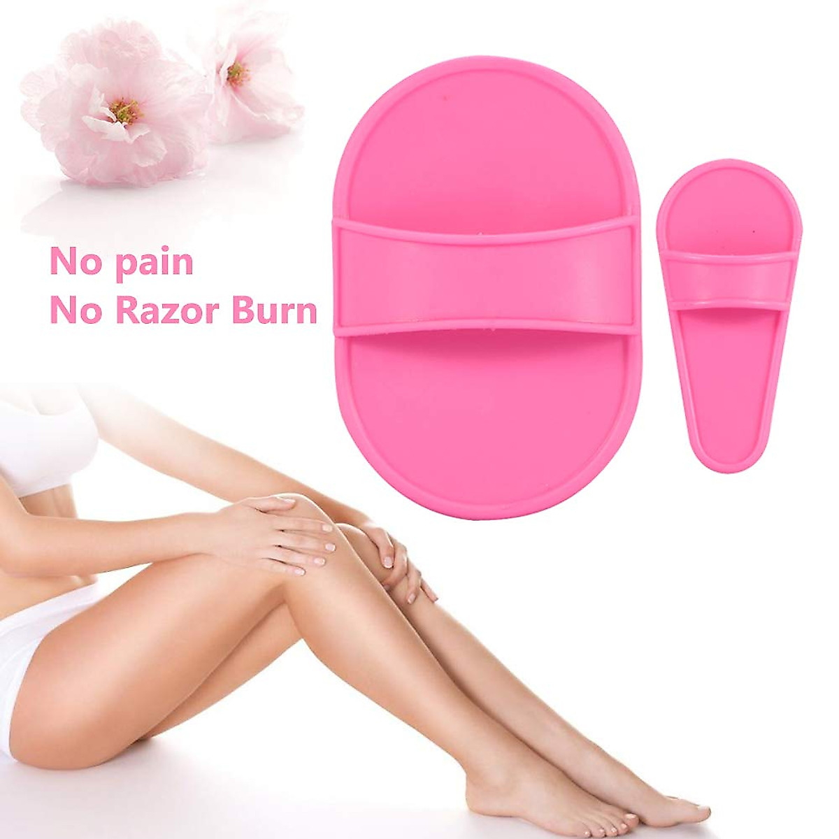 Hair Remover Buffer Pads, Hair Removal Exfoliating Pad Smooth Legs Skin Painless Scrub Depilatory Sanding Tool Set Smooth Away Replacement Pads for Body Physical Hair Removal Tool