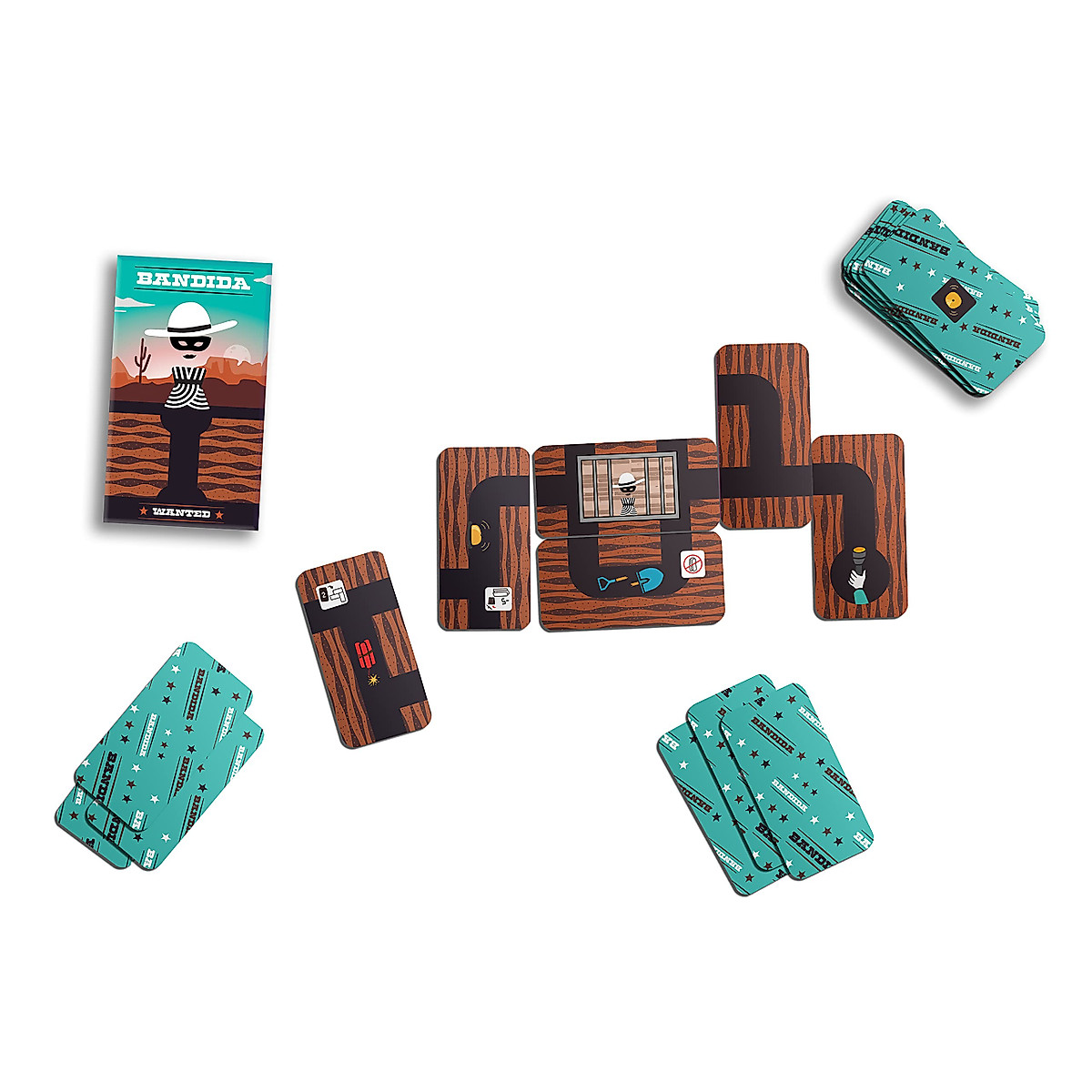 Helvetiq Bandida Card Game - Exciting Sequel with New Challenges! Fun Strategy Game for Family Game Night, Cooperative Game for Kids & Adults, Ages 6+, 1-4 Players, 15 Minute Playtime, Made