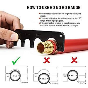 iCrimp F1807 Copper Ring Crimping Tool Kit for 3/8,1/2,3/4,1-inch- Free Removal Tool& Pex Pipe Cutter&Gauge- For All US F1807 Standards