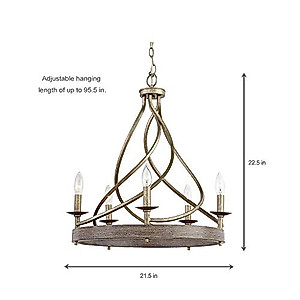 Home Decorators Collection 7928HDC 5-Light Gilded Pewter Chandelier