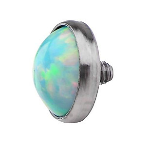 Pierced Owl Set of 3 Synthetic Opal Round Internally Threaded Titanium Dermal Anchor Tops (3mm)