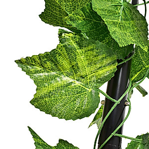 HUIANER Fake Grapes 3 Bunches of Simulation Fruit with Artificial Grape Vines Lifelike Grapr Leaves for Wedding Home Indoor Outdoors Party Garden Wall Decoration