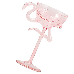 Margarita Glasses Glass Drinking Glasses Flamingo Filter Red Wine Decanter Cup Mugs Goblet Cocktail Drinking Sipper Stemware With Built-in For Champagne Whiskey Containers Pink
