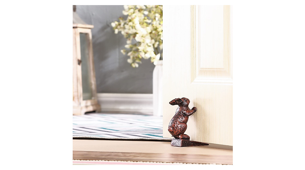 Cute Rabbit Cast Iron Door Stopper - WEMPOLU