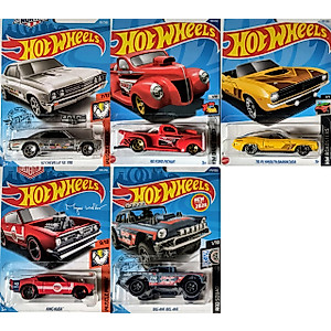 Hot Wheels Classic Hot Rods 1:64 Scale 5 Car Set Bundle