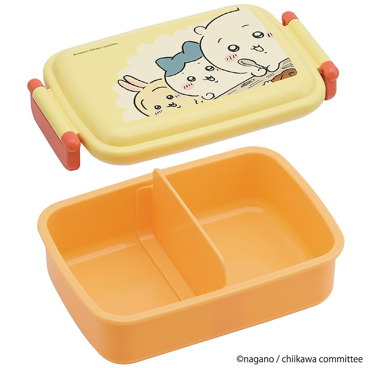Skater Chiikawa Bento Lunch Box 15.22oz - Cute Lunch Carrier with Secure 2-Point Locking Lid - Authentic Japanese Design - Durable, Microwave and Dishwasher Safe