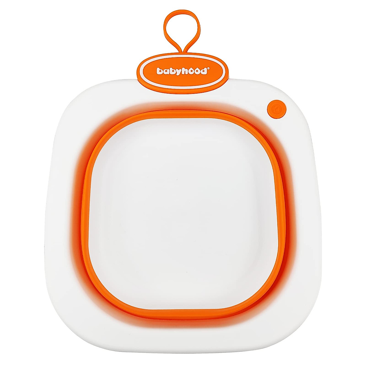 Babyhood Multi-Purpose Collapsible Wash Basin for Kids and Babies, Lightweight Portable Folding Basin for Washing Baby Bottles and Breast Pump Parts and Home Kitchen Outdoor Camping Use (Orange)