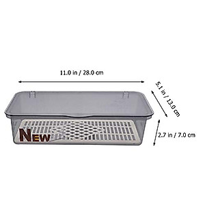 DOITOOL 3PCS Flatware Tray with Lid and Drainer, Tableware Utensil and Cutlery Drawer Organizer with Lid Covered Silverware Tray to Keeps Your Cutlery Organized and Protected ( Random Color )