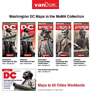 StreetSmart Washington DC by VanDam -- Laminated City Street pocket map with all museums, sights, monuments, government buildings and hotels plus Metro Map, 2021 Edition Map