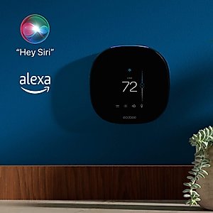 ecobee Smart Thermostat with Smart Sensor Included + 1 Smart Sensor for Doors and Windows, Black, White (EB-STATE5-01)