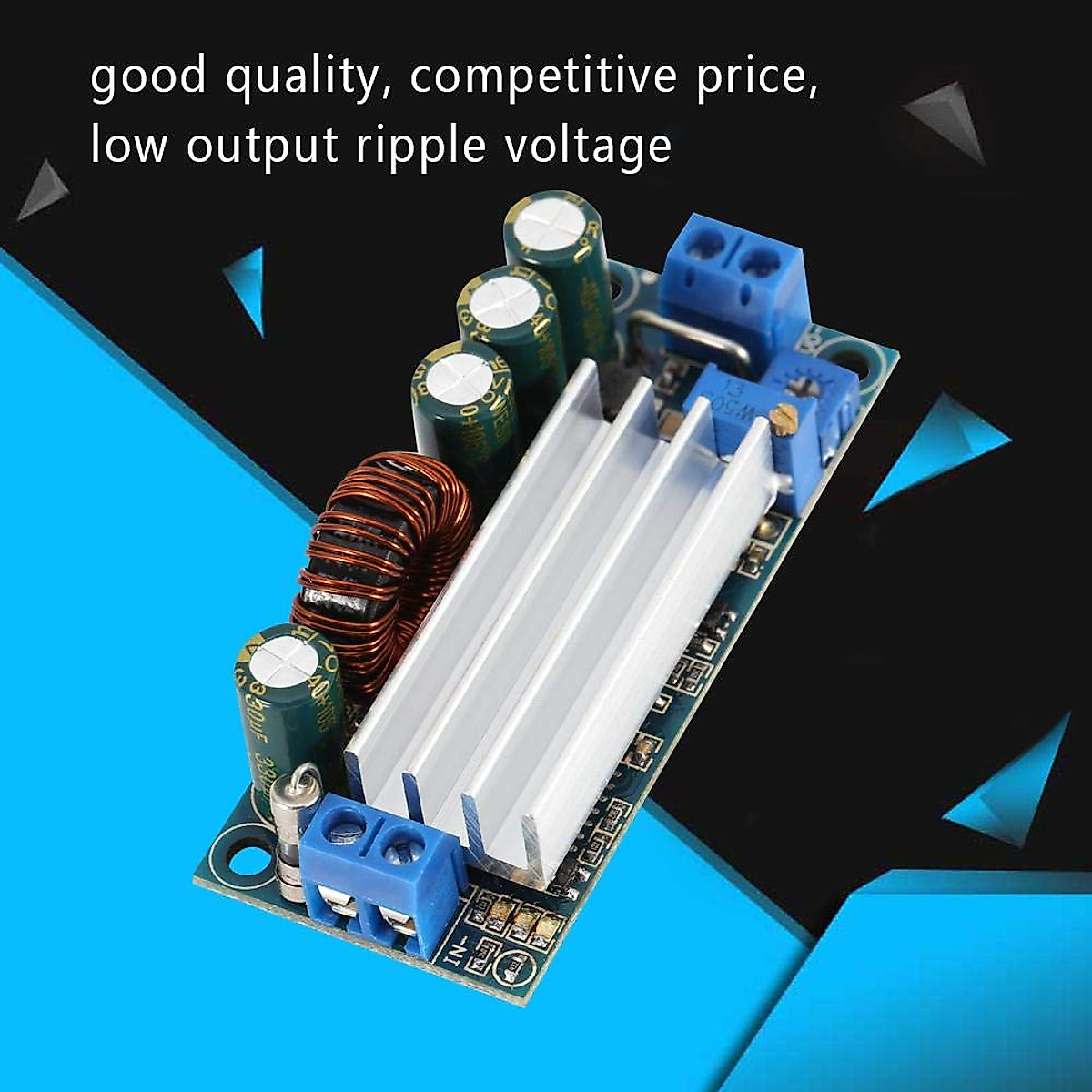 Step Up/Down Converter, 10A Fuse Boost/Buck Converter Module DC-DC 5V-30V to 0.5V-30V for Powering Speaker Audio Amplifier
