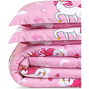 Utopia Bedding - Comforter Bedding Set with 2 Pillow Cases - 3 Piece Soft Brushed Microfiber Kids Bedding Set for Boys/Girls - Machine Washable, Unicorn, Twin