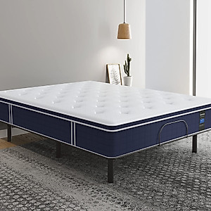 Coolvie 12 Inch Twin XL Mattress, Hybrid XL Twin Mattress in a Box, Medium Firm Feel, 3 Layer Premium Foam with Pocket Springs for Motion Isolation and Pressure Relieving, 100-Night Trial