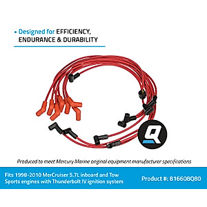Quicksilver 816608Q80 Red Wire Spark Plug Wire Kit
