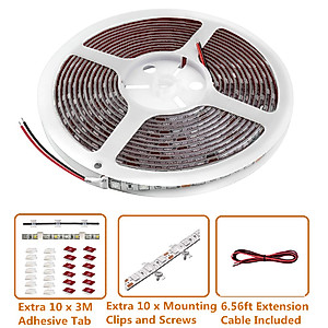 Vbakor RV Awning Led Lights, 20FT 12V Camper Awning Lights for Camper Motorhome Travel Trailer Concession Stands Food Trucks, Waterproof RV Exterior Awning Light Strip for Party BBQ