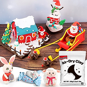 Ifergoo White Foam Modeling Clay- Moldable Cosplay, Air Dry, Squishy Molding Clay for Adult Arts & Craft Project, Fake Bake, Slime Supplies, 1.1LBS/500G