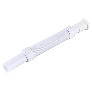 Flexible Extension Drain Pipe, Angle Simple Flexible 1-1/4" Extension Hose, Bathroom Sink Expanded Tube, Lavatory Sink Tailpiece, Tail Pipe Extension For Vessel Sink, Length Of 14-9/16" To 33-1/16"