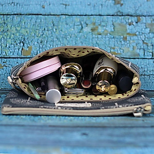 Kimoli 2 Pcs Women Funny Makeup Bag Cute Cosmetic Bag Pouch for Purse Toiletry Bag