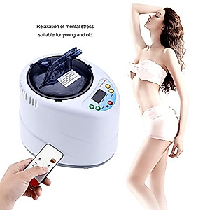 Ejoyous 2L Sauna Steamer Portable Sauna Steam Generator Home Spa Fumigation Machine Stainless Steel Therapy Steamer Pot with Remote Control for Body Relaxation(110V)
