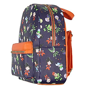 Dragon Ball Z Goku Cell Piccolo Trunks Allover Character Faux Leather Mini Backpack