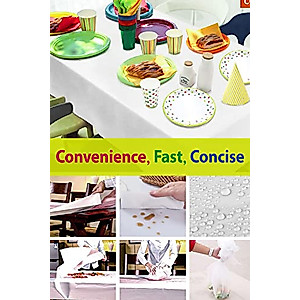 Gift Expressions 6 CT Premuim 54x108 inch Rectangle Plastic Tablecloth Waterproof Disposable Party Event Decoration Heavy Duty Table Cover(Silver)