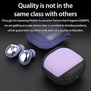 araree Bean Soft and Flexible Shockproof Silicone Cover Case Compatible with Samsung Galaxy Buds 2 Pro (2022) / Galaxy Buds 2 / Galaxy Buds Pro (2021) / Galaxy Buds Live (2020) with Keychain (Black)