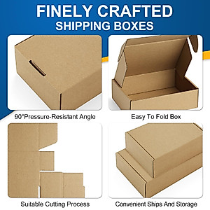 Famagic 12Pack 7x5x2 Small Mailing Boxes - Brown Shipping Boxes for Small Business, Corrugated Cardboard Mailer Boxes for Packaging, Bulk