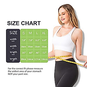 Portzon Waist Trainer for Women Weight Loss, Waist Trimmer Sweat Belt for Women Men Stomach Trainer for Women Sauna Belt Tummy Toner Low Back and Lumbar Support Sauna Suit Effect