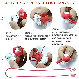 Anti-Lost Strap Silicone Neck Hanging Rope Fit for Samsung Galaxy Buds 2019 Headset Waterproof Sports Accessories (Black)…