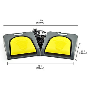 iKKEGOL USB Double 2 Foot Switch Control Pedal Video Game Customized PC Keyboard Multimedia Key Free Drive HID