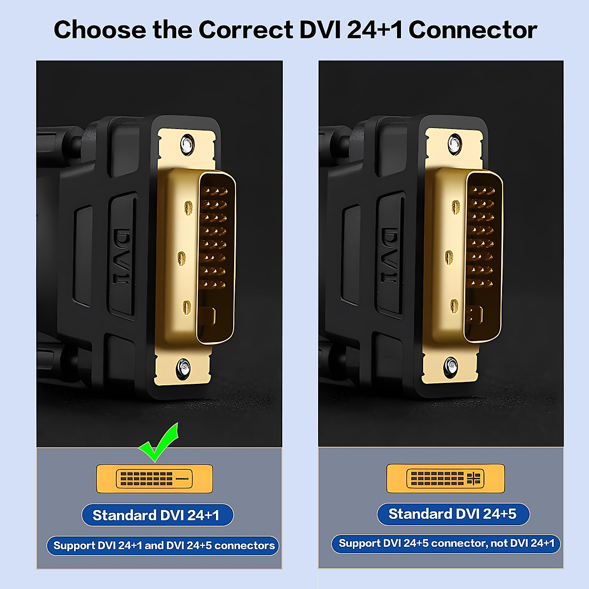 PeoTRIOL DVI to VGA Cable, DVI-D to VGA Male Computer Monitor Cable, DVI 24 1 to D-SUB 15 Pin VGA Adapter, DVI Male to VGA Cord Converter for Monitor HDTV Projector Computer- 6 Feet