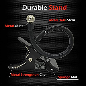 Ampper Glass Clip On Rear View Cubicle Mirror, Flexible Convex Security Mirror for Personal Safety Desk Rearview Monitors or Anywhere (3.75", Round)