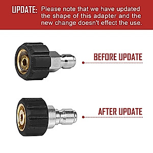 WOJET Pressure Washer Adapter Set, Quick Disconnect Kit, M22 Swivel to 3/8'' Quick Connect, 3/4" to Quick Release, M22 to M22 Convert
