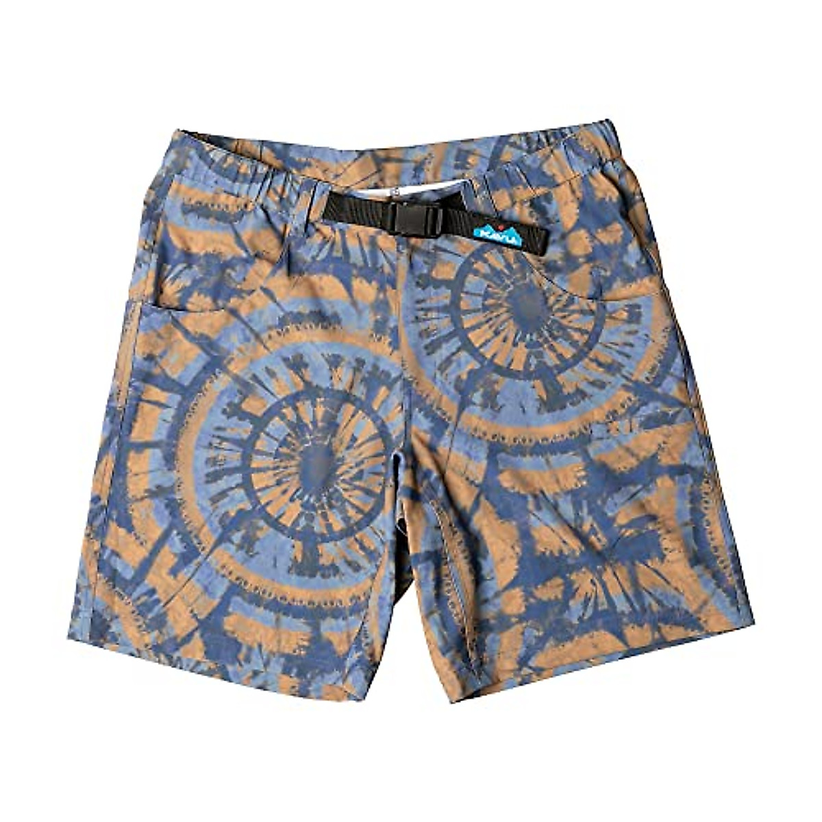 KAVU Chilli H20 Short Quick Dry Shorts with Elastic Waist and Belt Trunks - Circle Tie Dye - L