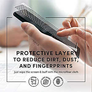 Electronic Wipes Streak-Free for Screen Cleaner & Smart Watch [2 Pack x 40] TV Screen, Smart TV, Computer Screen, Laptop, Phone, Tablet, and Electronics Devices - Microfiber Cloth Included [80 Wipes]