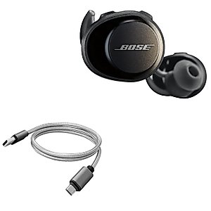 BoxWave Cable Compatible with Bose SoundSport Free - Micro USB DuraCable, Braided Micro USB Charging Cable - Space Grey