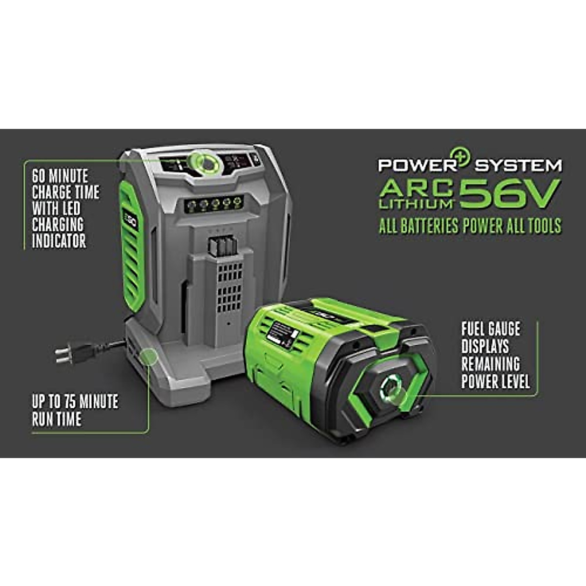 EGO Power+ LM2156SP 21-in 56 Volt Select Cut™ XP Mower with Touch Drive™ Self-Propelled Technology with 10.0Ah Battery and Turbo Charger