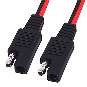 Yeebline 18AWG SAE Extension Cord, 2 Pin Cable 12V-24V Quick Disconnect DC Power Automotive Extension Cable 6 Feet for Camp Trailer Solar Panels