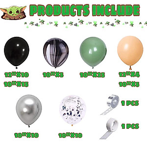 Baby Yo Theme Party Decoration Balloon Garland Set, Yo Birthday Party Supplies, Latex Balloons for Yo Theme Party Tropical Party Decorations Kids Baby Shower Birthday Party Supplies