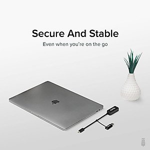 Plugable 2.5GB USB Ethernet Adapter for Laptop, 2-in-1 Cable, USB 2.5GB Ethernet Adapter, USB-C and USB Compaitble, USB-C to RJ45 2.5 Gigabit LAN Ethernet, Compatible with Mac and Windows