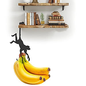 XANADU Cartoon Banana Hanger Banana Holder Hook Under Cabinet | Headphone Hook for Wall and Shelf | Decorative Monkey Hooks for Kids Room
