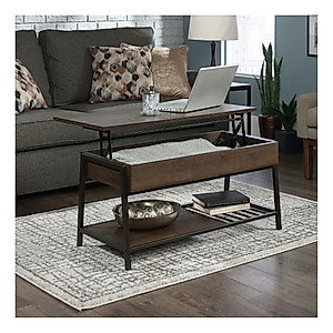 Sauder North Avenue Lift-top Coffee Table, L: 37.01" x W: 17.01" x H: 18.07", Smoked Oak Finish